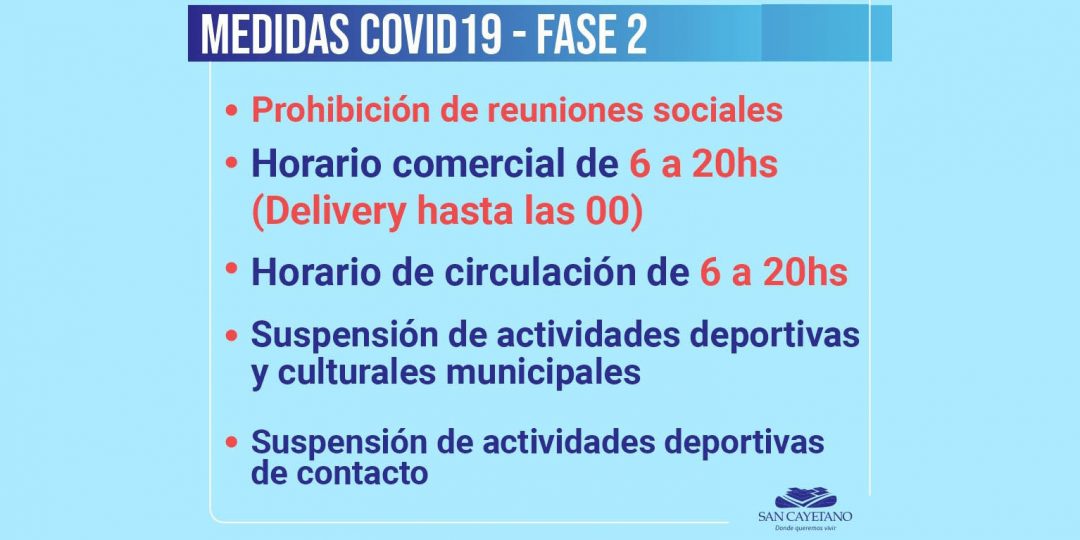 San Cayetano continúa en Fase 2